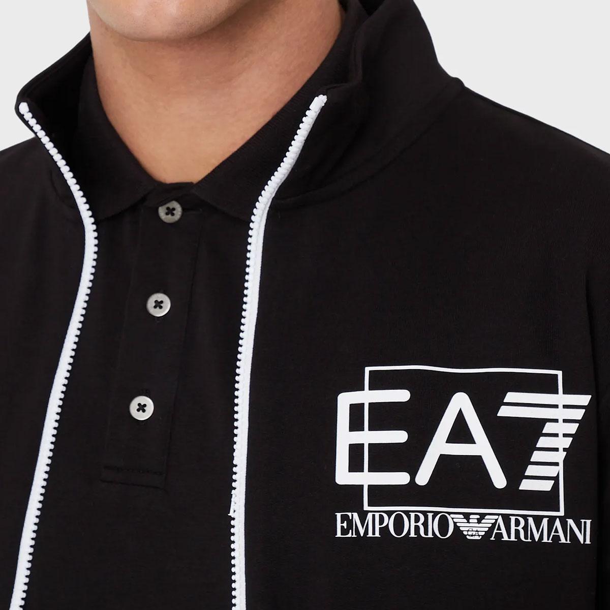 Tuta Emporio Armani EA7 Visibility in cotone con logo a contrasto da uomo rif. 3RPV75 PJ05Z